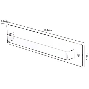 MyGift Modern Wall Mounted Clear Acrylic Sunglasses Hanger Rack, Eyewear Display Rail Holder