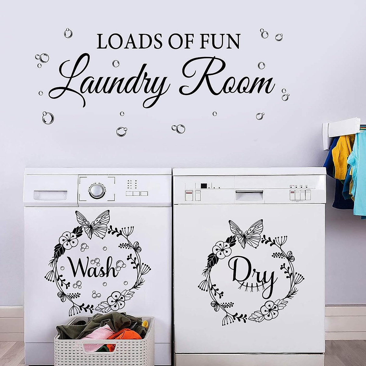 Laundry Room Wall Stickers Laundry Today Naked Tomorrow Wash Dry Bubble Quote Wall Decals Laundry Room Vinyl Wall Decal Quote Wash Dry Vinyl Laundry Stickers Quote Wall Art Stickers for Home Apartment