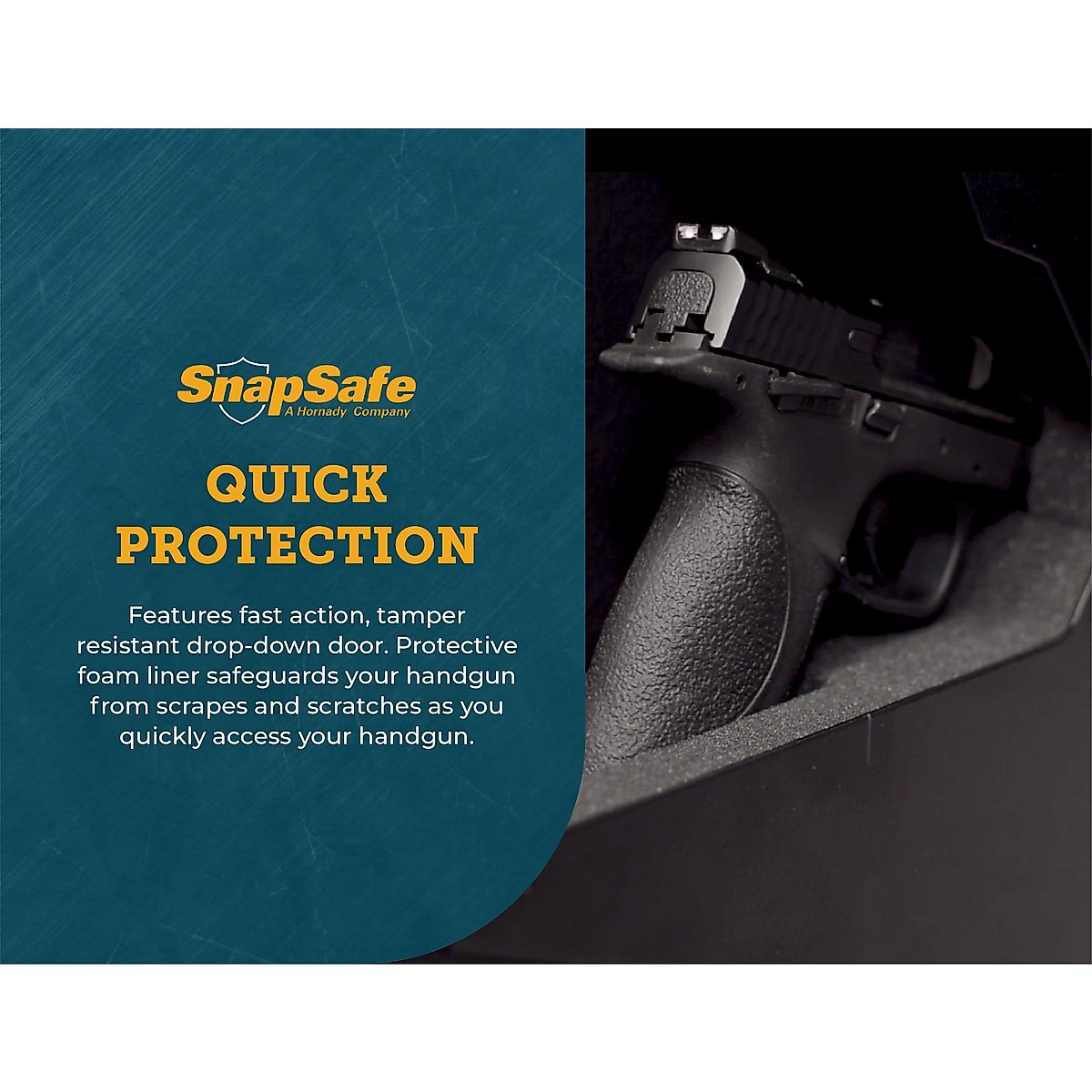 SnapSafe Drop Box Keypad Vault – Keypad Handgun Safe for Handguns – 4-6 Keypad Entry with Backup Keys – Black, Measures 13.5 (H) x 7.5 (W) x 3.6 (D) Inches - Item 75431