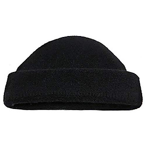 Dachstein Woolwear 4 Ply Extreme Warm 100% Austrian Boiled Wool Alpine Watch Cap Hat (Black)