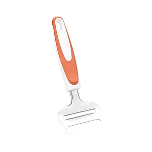 KUFUNG Cheese Slicer Stainless Steel Cheese Knife Heavy Duty Plane Cheese Cutter, Shaver, Server For Semi-Soft, Semi-Hard Cheese (7.2 inch, Blue)