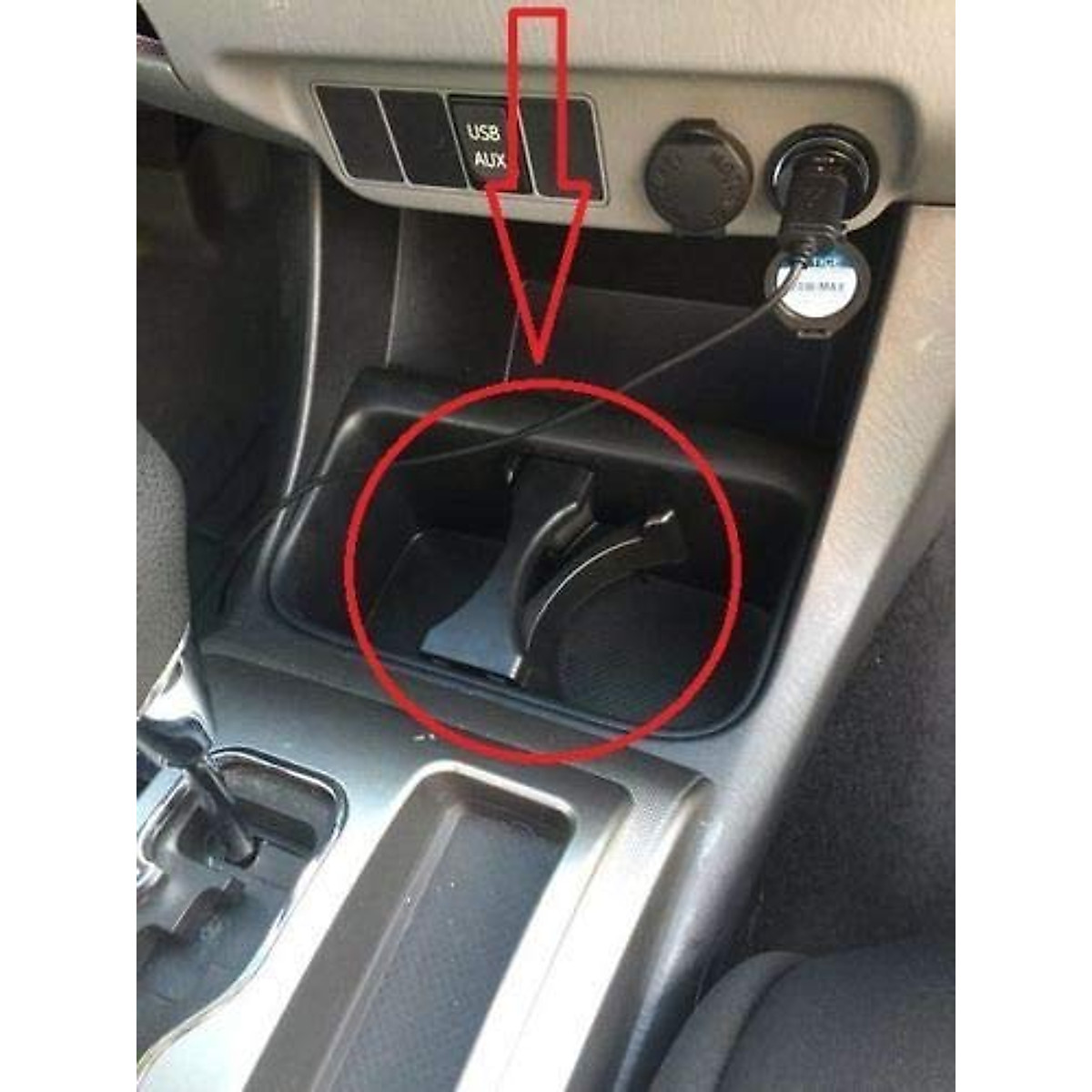 Center Console Cup Holder Insert Divider Barier Partition Separator for TOYOTA TACOMA SR5 TRD PRO 4x4 Limited Platinum 2005 2006 2007 2008 2009 2010 2011 2012 2013 2014 2015 & TOYOTA SEQUOIA 2008-2022