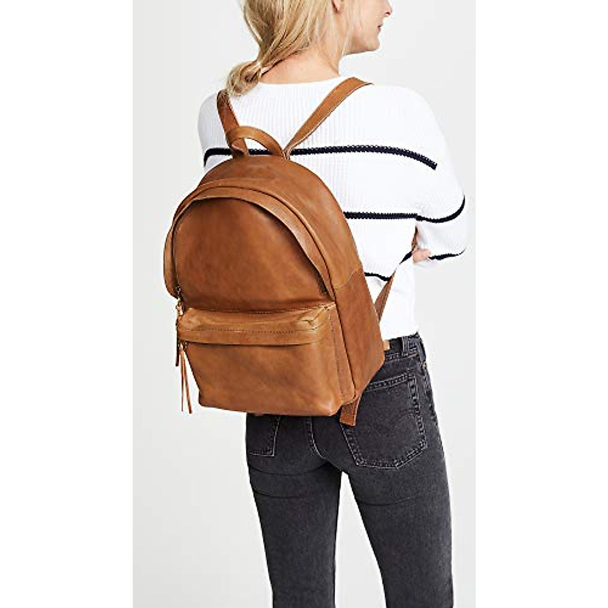 Madewell Women's The Lorimer Backpack, English Saddle, Tan, One Size