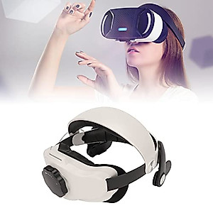 Battery Pack Head Strap for Quest 2, VR Head Strap Removable Sponge and ABS VR Headband for OculusQuest 2 Entertainment, 5300mAh Large Capacity Battery