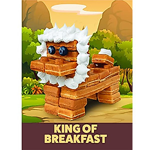 Building Brick Electric Waffle Maker- Cook Fun, Buildable Waffles, Pancakes in Minutes - Build Houses, Cars & More Out of Stackable Waffles- Bite Sized Easy to Hold, Nonstick Iron, Kids Breakfast Gift