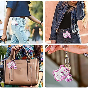 Cute Cat Case for AirPod 3rd Generation Cover with Loverly Cartoon Anime Funny Kawaii Pink Cat Keychain for Women Girls Kids,Clear Shockproof Protective Soft Silicone Cover for AirPod 3rd Generation