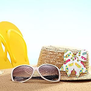 Hying 2 Rolls Summer Slipper Ribbons Wired for Wreath Bows Wrapping Gifts, Beach Slipper Dots Ribbon for Gift Wrapping Birthday Party Decoration DIY Crafts 2.5" X 10 Yards Rose Dots Wired Edge Ribbon