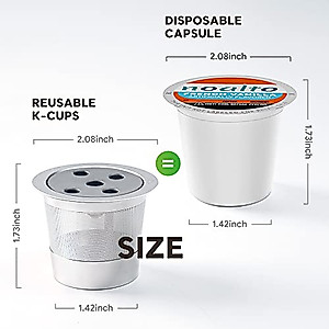 Stainless Steel Reusable K Cup For Keurig K Supreme & K Supreme Plus, BENFUCHEN Refillable K-Cups Five Holes Reusable Steel Coffee Filter Pods For K eurig K Supreme Plus Coffee Maker, 2 Pack