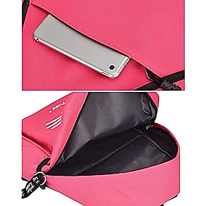 Hotmiss College Student Cute Cat Ear Canvas School Laptop Backpack Bags for Boys Girls Lightweight Daypack Travel Bag