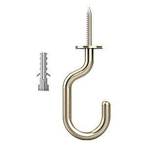 National Hardware N275-524 Modern Ceiling Hook, 3-11/32", Brushed Gold