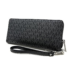 MICHAEL Michael Kors Jet Set Travel Continental Wallet Wristlet (Black)