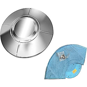 2 Units Patio Heater Heat Reflector Shield, Replacement Dome Part for Outdoor Heaters Outdoor Propane Heater Replacement Aluminium Top