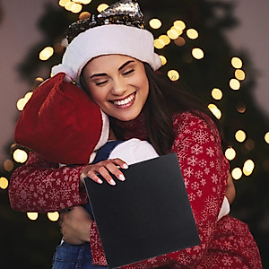 Giftgarden 4-Pack 8”x8”x4” Black Gift Boxes with Magnetic Lids, Square Collapsible Gift Wrap Box Magnet Clourse for Presents, Mothers Day, Birthday, Wedding, Bridesmaid Groomsman Proposal Box