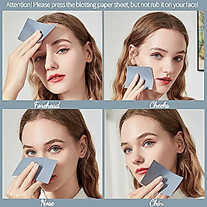 FANDAMEI 600 Counts Oil Blotting Sheets For Face, Oil Blotting Papers For Face, Blotting Paper for Oily Skin, Oil Control Film, Oil Absorbing Sheets For Face, Oil Absorbing Tissues, Bamboo Charcoal