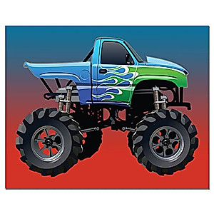 Monster Truck Poster Prints - Monster Truck Wall DéCor, Set Of 6 (8 Inches X 10 Inches) Photos - Kids Wall Art Decor