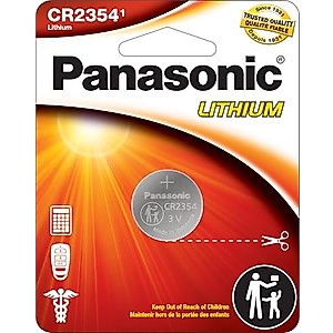 Panasonic CR2354 3.0 Volt Long Lasting Lithium Coin Cell Batteries in Child Resistant, Standards Based Packaging, 1-Battery Pack