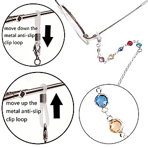 Damanse Eyeglass Chain,8 Pcs Eye Glasses Strap Holders around Neck For Women Stylish,Beaded Glasses Chain Sunglasses Mask Necklace Lanyard