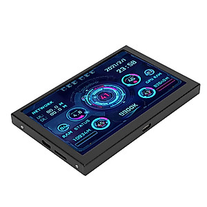 5in inch IPS USB Mini Screen AIDA64 PC CPU RAM HDD Data Monitor Computer Temperature Display Type-C Sub Screen, computer temp monitor pc temperature display mini display pc cpu data monitor mini