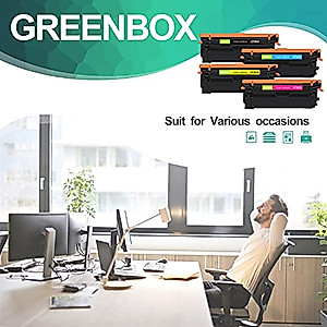 GREENBOX Compatible 508X Toner Cartridge Replacement for HP 508X 508A CF360X CF361X CF362X CF363X for Color Enterprise M553dn M553x M553n M552dn M553 M577 M577Z M577dn M577f M577c (4-Pack, High-Yield)