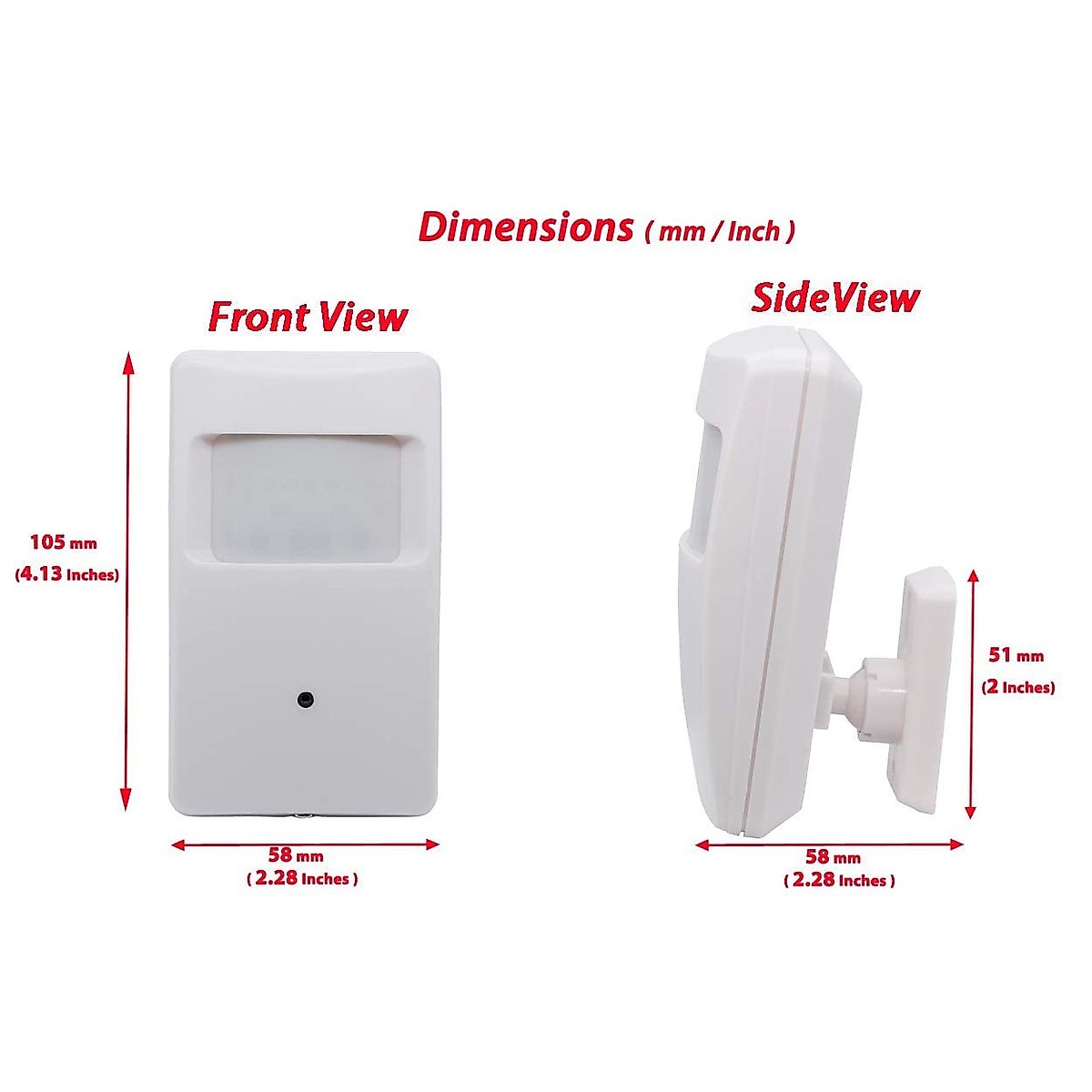 Evertech 1080p Hidden Nanny Covert PIR Security Camera with Night Vision, Day Night Motion Detector Style AHD TVI CVI Analog Camera Only Indoor Using