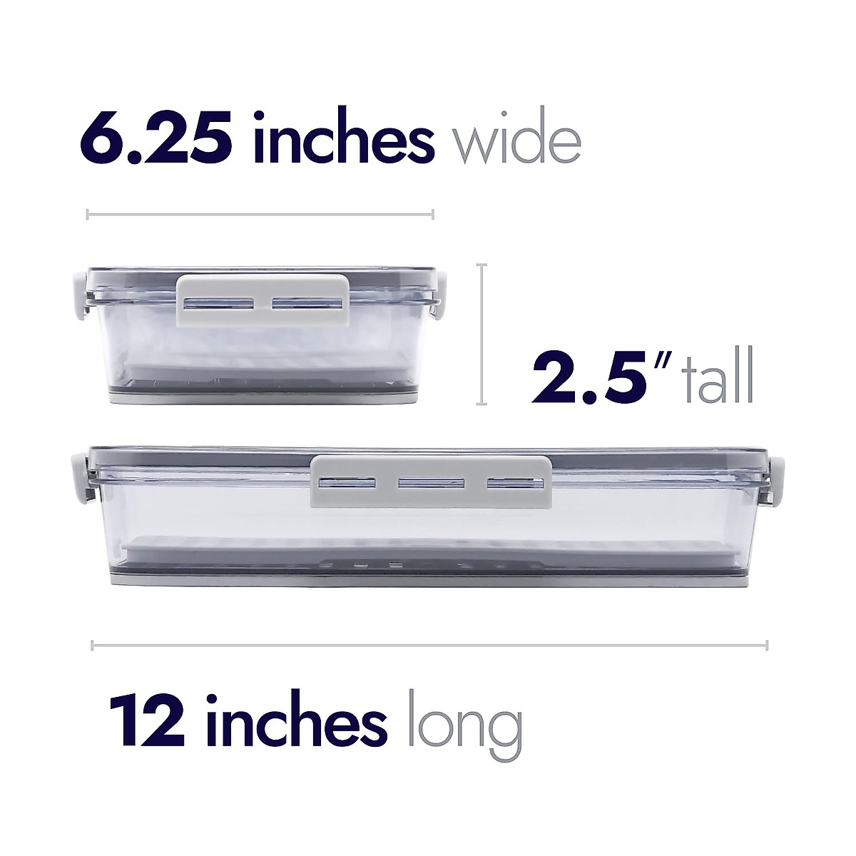 NANBUZZ SOLUTIONS Deli Keeper with Airtight Lid & Drip Tray for Food Storage