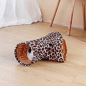 LEFTSTARER Guinea Pig Tunnel Guinea Pig Hideout Collapsible 3 Way Tunnel Tubes Toy for Ferret Hedgehog Chinchillas Mice Rat Rabbit