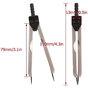 LANIAKEA ECG Caliper 3PCS EKG Calipers Electrocardiogram Divider for Nursing (Black Pink Blue)