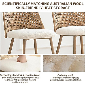 JALOURT Rattan Counter Height Bar Stools Set of 2, Modern Upholstered Bar Stools with Full PE Cane Back,26''Rattan Back Counter Stools with Solid Metal Legs for Kitchen Bar Island,Brown