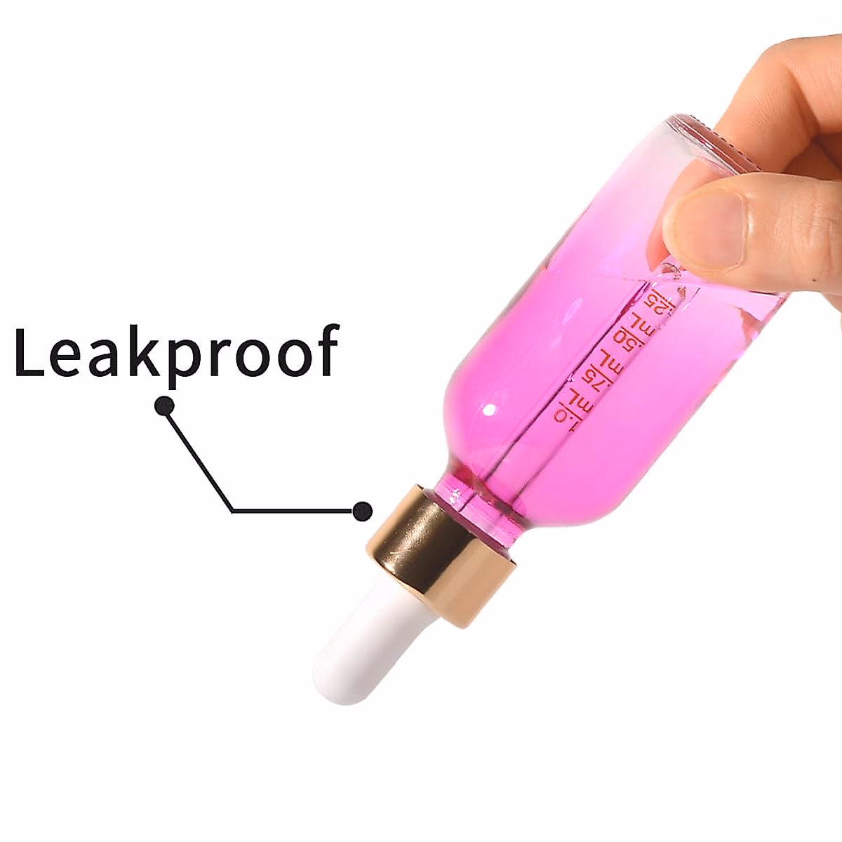 StellaCare Set of 4, 2oz Eye Dropper Bottle, Glass Dropper Bottles, Empty Glass Dropper Bottles, Travel Liquid Bottles