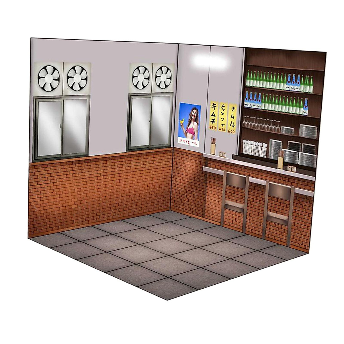 Menolana Backdrop Scene Display Diorama Photo Board Simulation Background Board Scene for Dolls