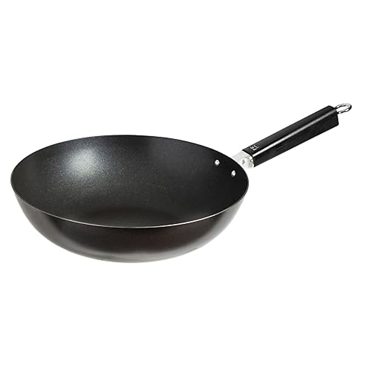 JOYCE CHEN Professional Series 12-Inch Carbon Steel Excalibur Nonstick Stir Fry Pan with Phenolic Handle