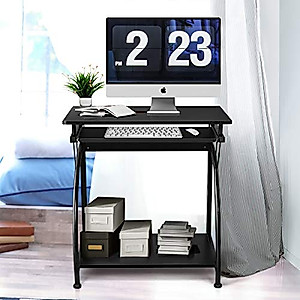 Tangkula computer desk, check the box to confirm match more than one existing, select the correct product. Some, 29" H Without Wheel, Black
