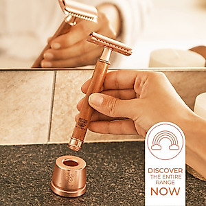 WLDOHO Double Edge Safety Razor - Reusable Razor for Men and Women - Single Blade Razor for Women & Men with 5 Blades - Sinha