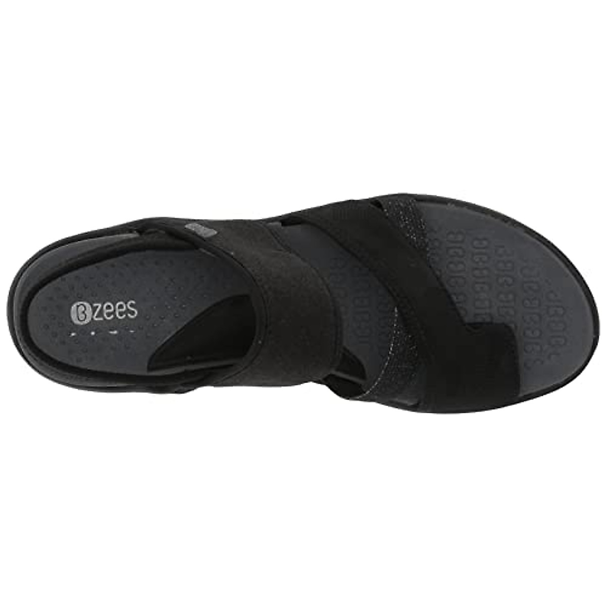 BZees Womens Call Me Sandal Black 8.5 M
