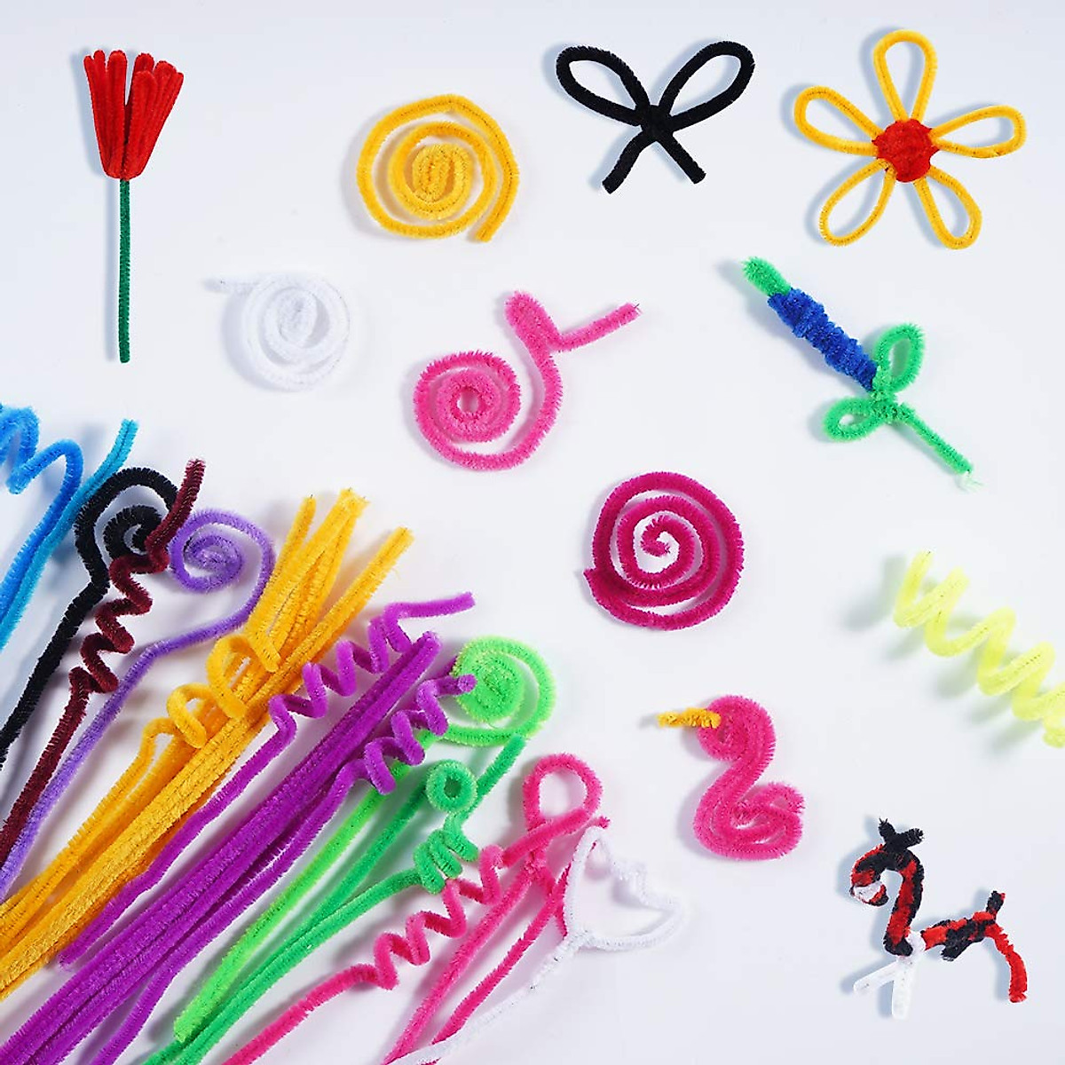 Pipe Cleaners,1600 Pieces Pipe Cleaners Crafts Pipe Cleaners Craft Supplies in 32 Colors Chenille Stems for Home and School DIY Art Crafts (0.23 x 11.8 Inches)