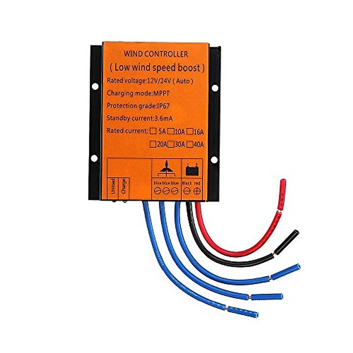 HUIZHITENGDA 8000W Waterproof Solarwind Turbine Controller,IP67 Waterproof DC 12V 24V 48V MPPT Charger Wind Turbine Controller for Wind Turbines and Water Turbines,12v