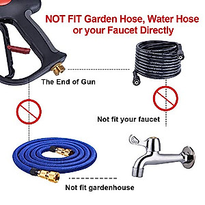 N / A Pressure Washer Spray Gun with Detachable Side Assist Handle, Pressure Washer Gun Kit with Replacement Extension Wand, 5 Nozzle Tips, 4000 PSI, M22 Fitting