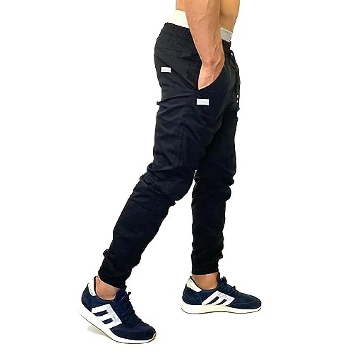 Metunpo Men's Jogging Pants Hiking Sweat Pants Fitness Drawstring Casual Sweat Pants (as1, Alpha, l, Regular, Regular, A-Black)