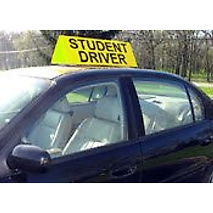 ComplianceSigns.com Student Driver Car Topper Sign, 30x10 in. Corrugated Plastic for Transportation, Made in USA