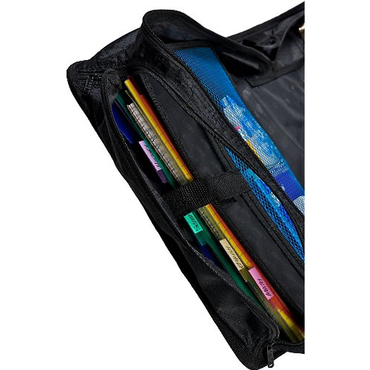 Case-it The King Sized Zip Tab Zipper Binder - 4 Inch D-Rings - 5 Subject File Folder - Multiple Pockets - 800 Sheet Capacity - Comes with Shoulder Strap - Dark Purple D-186