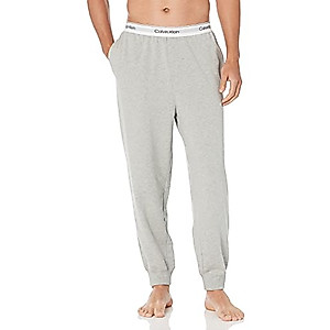 Calvin Klein Men's Modern Cotton Lounge Joggers, Grey Heather, Extra Large