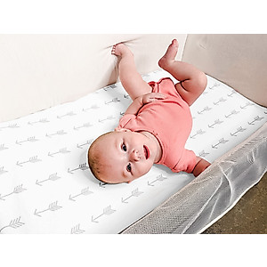 Bassinet Bed Sheets – Premium Bassinet Fitted Sheet for Halo, Mika Micky, Maxi COSI & Others - 4 Pack 100% Jersey Knit - Bassinet Bedding for Standard Size Oval or Halo Bassinet Pads for Boys & Girls