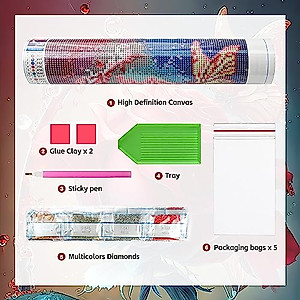 Buewutiry Butterfly Rose Diamond Painting Kits for Adults, Flower DIY 5D Diamond Art Kits for Adults, DIY Full Drill Diamond Dots Paintings Craft for Home Wall Art Decor (12x16 Inch)