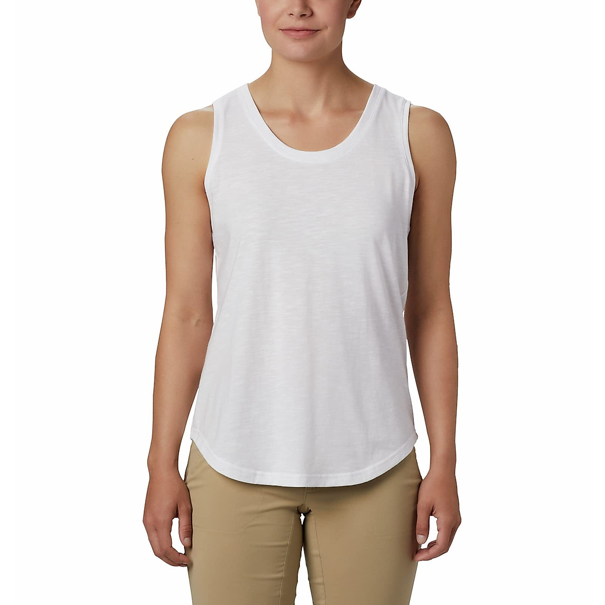 Columbia Women’s Cades Cape Tank Top, Moisture Wicking, Comfort Stretch, White, XX-Large