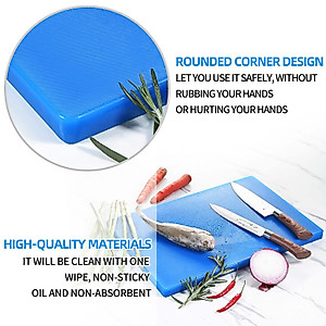 JOBO Thick Plastic Cutting Board 18 x 12.6 x 0.78 inch Safe to use kitchen dishwasher，White