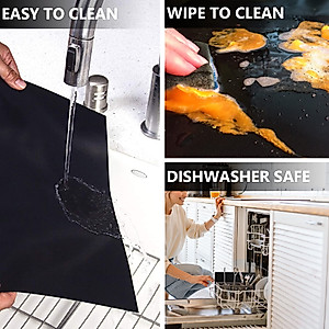 Oven Liners for Bottom of Oven 4 Pack Large Thick Heavy Duty Nonstick Teflon Oven Mat for Bottom of Electric Oven Gas Oven, Reusable Heat Resistant BPA and PFOA Free Oven Protector Liner,16x24 Inch