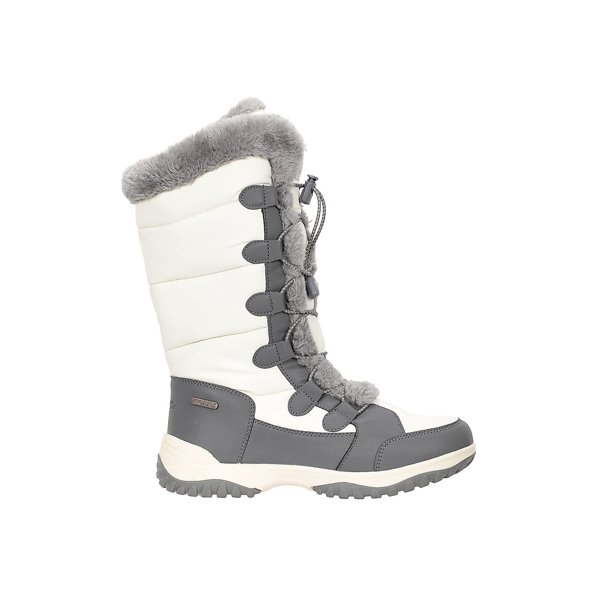 Mountain Warehouse Extreme Snowflake Womens Long Snow Boots - IsoDry White Womens Shoe Size 7 US