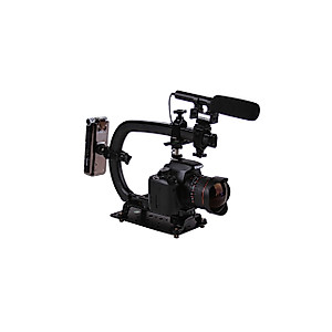 Cam Caddie Scorpion EX MAX Handheld Camera Stabilizer - Pro Steadycam for Most Cameras, Camcorders, Smart Phones and Action Cams - Includes (2) Accessory Shoes + Smartphone/GoPro Adapters - Black