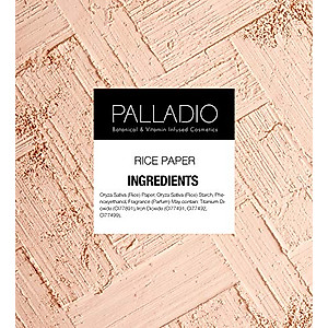 Palladio Facial Tissues for Oily Skin, Face Blotting Sheets Made from Natural Rice, Oil Absorbing Rice Paper with Rice Powder, 2 Sided, Instant Results, Translucent, 40 Count, Pack of 3