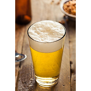 Necessia Heat-Tempered Durable Rim Pint Beer Glasses - 16oz, Set of 6 - Premium Quality, Stylish and Long-Lasting Beverage Glassware, Perfect for Home Bars, Restaurants, and Parties, Classic Design